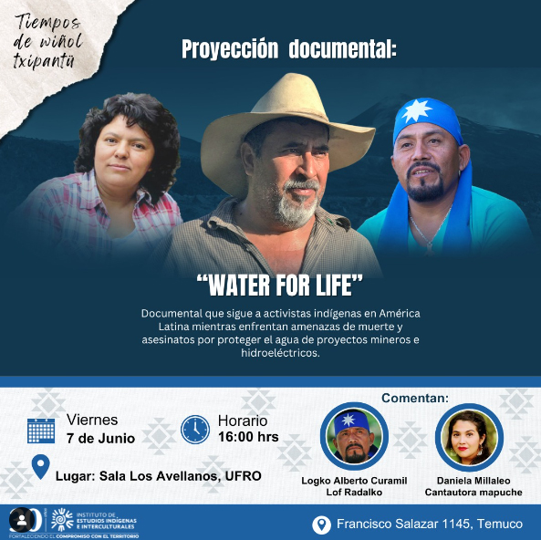 Presentarán documental "Water for life" donde participa Lonko Alberto ...